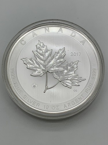 2017 Canada 10 oz Silver $50 Magnificent Maple Leaves Coin .9999 1st ...
