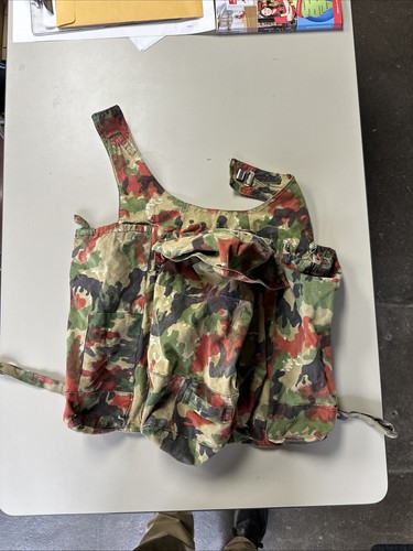 Vintage Swiss Army Backpack Alpenflage Camo Military Surplus M70 ...