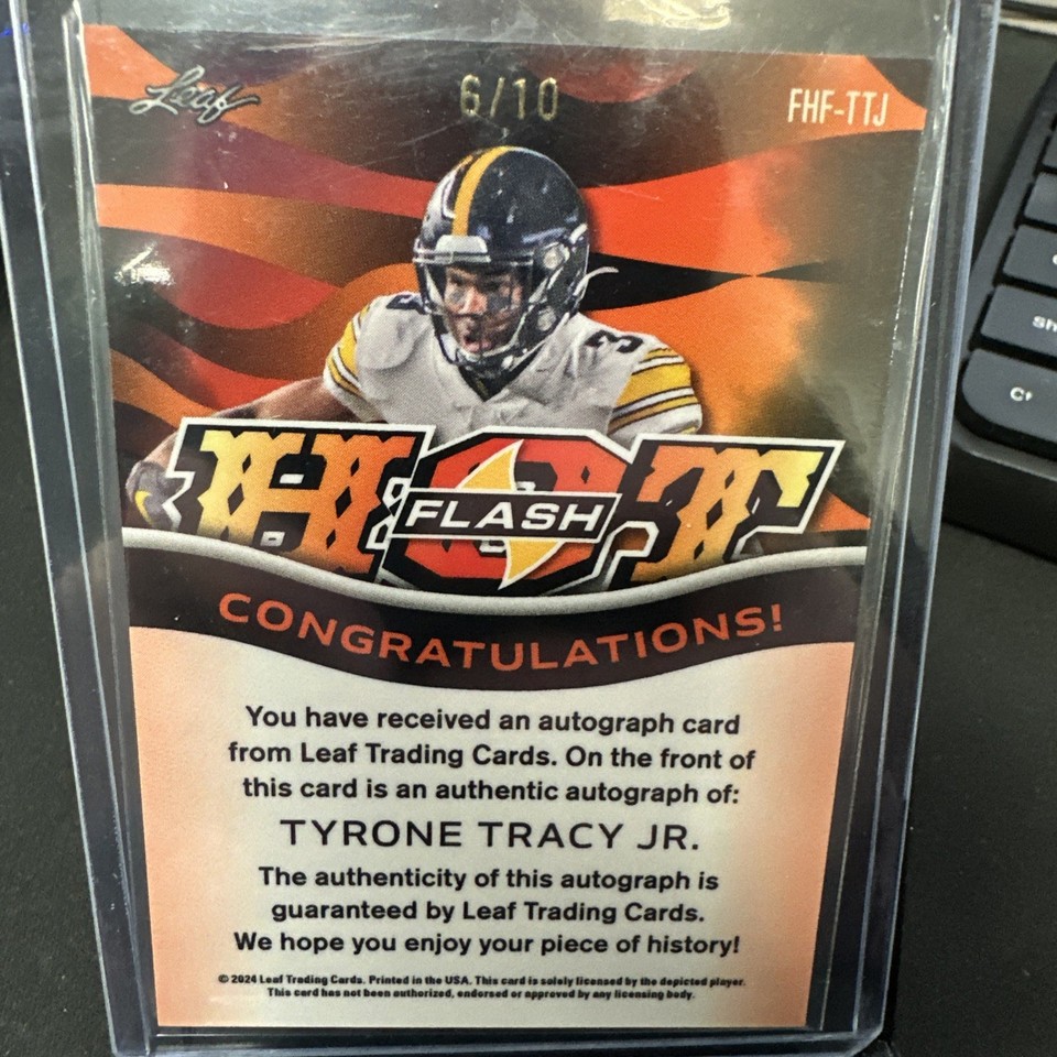 2024 Leaf Eclectic Flash Hot Flash Tyrone Tracy Jr. #FHF-TTJ 6/10 SP | eBay