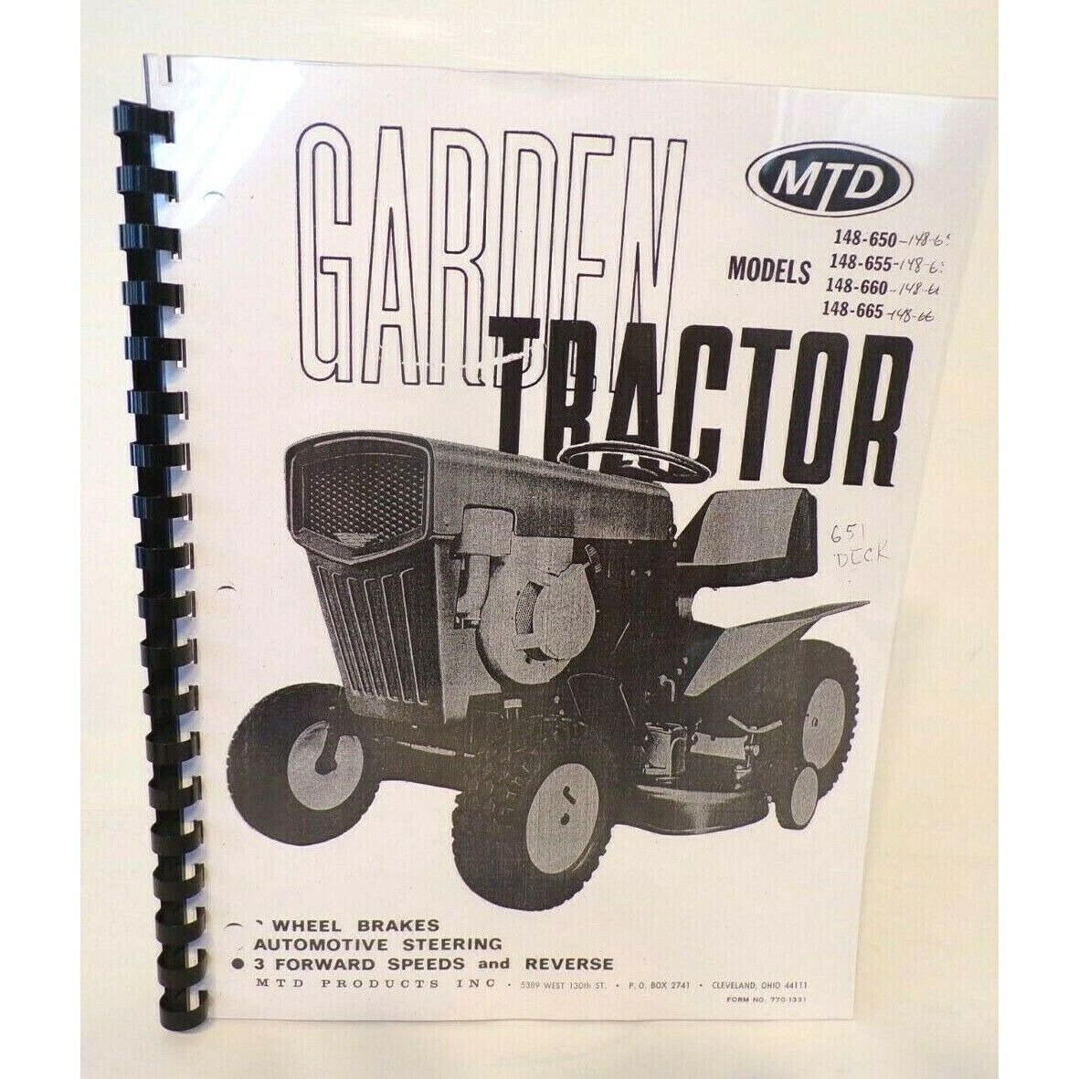 MTD lawn garden Tractor 148-650 655 660 665 Owner manual | eBay