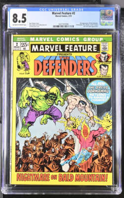 MARVEL FEATURE #2 CGC 8.5 OW/WH PAGES // 2ND APPEARANCE DEFENDERS ...