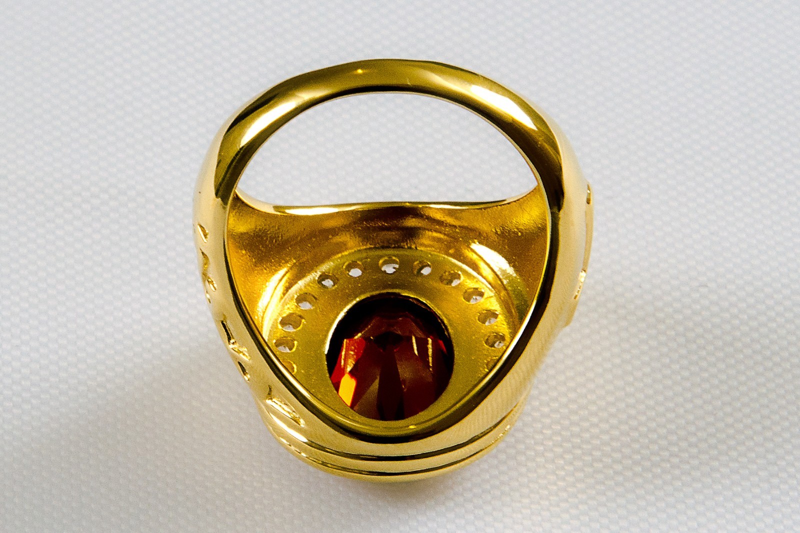 Mens Clergy Apostle Ring (Style 002), Oval Simulated Ruby Red Stone ...