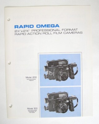 Rapid Omega Model 100, 200 Catalog with Dealer Price List Original | eBay