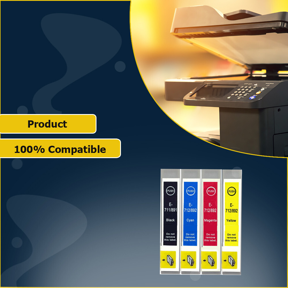 4 INK CARTRIDGE For Use In Epson CX4300 D120 DX4050 DX4400 DX4450 ...