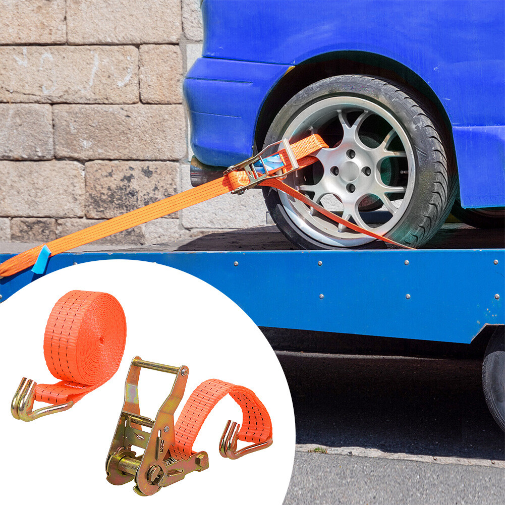 4 Set Ratchet Straps Tie Down 38mm X 6 Meter 2 ton Heavy Duty Claw ...