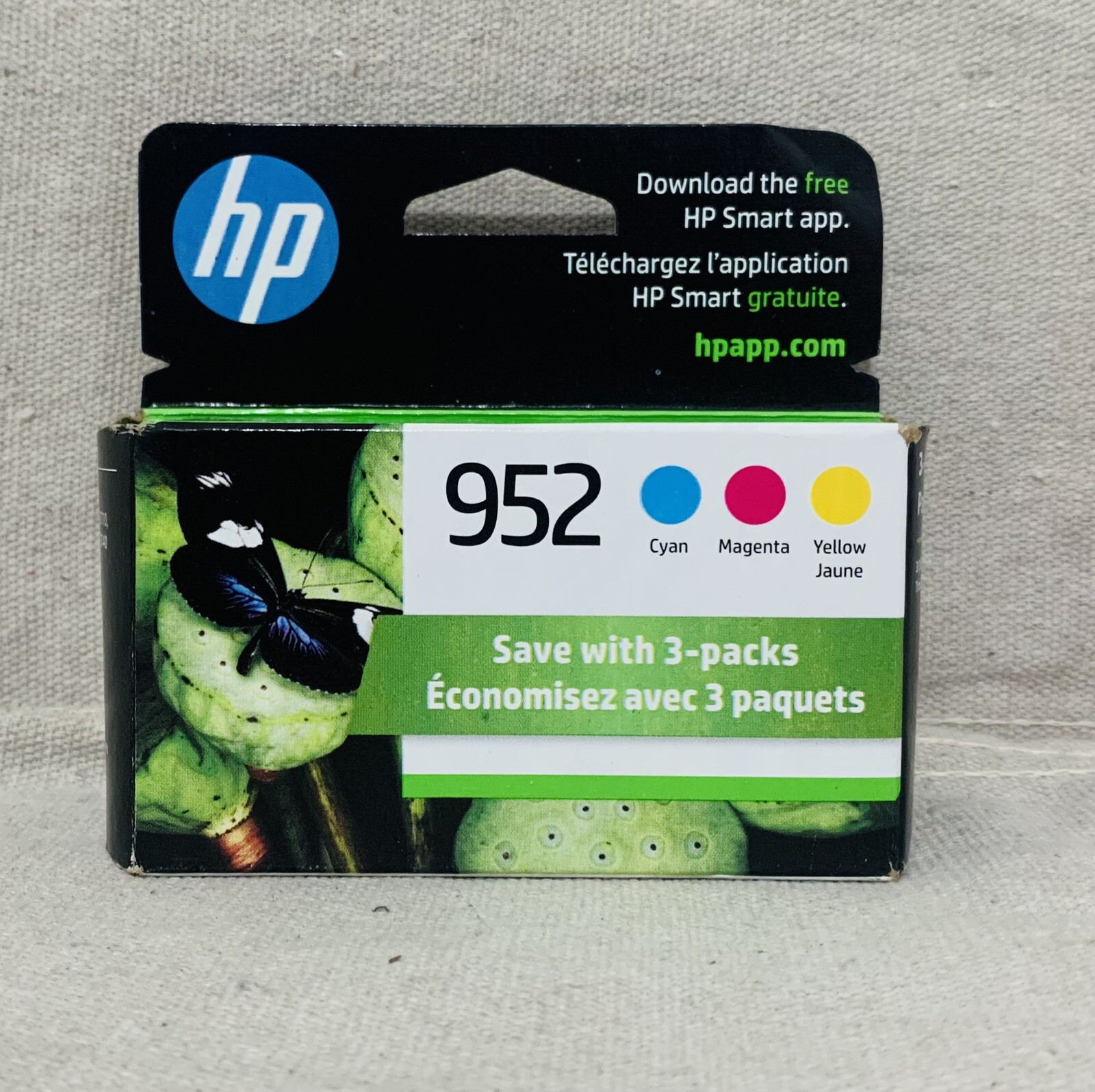HP 952 Ink Cartridge Cyan Magenta Yellow 3 Pack Genuine Officejet Pro ...