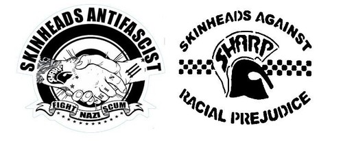 Window Stickers Vinyl 15x13cm ska skinhead reggae sharp antifa antinazi ...