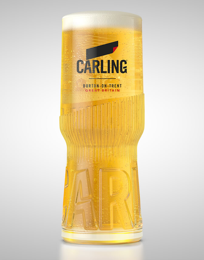 Personalised Engraved Branded 1 pint Carling Lager Beer Glass With Free ...