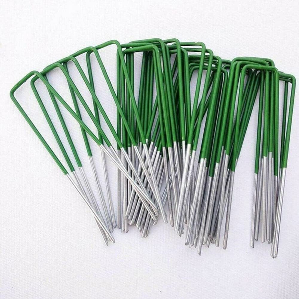 Galvanised U Pins Artificial Grass Mesh Turf Ground Pegs Staples Garden ...