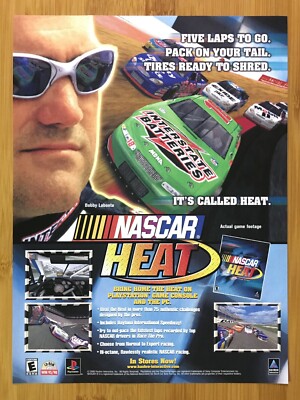 NASCAR Heat PS1 Playstation 1 2000 Print Ad/Poster Official Racing Game ...