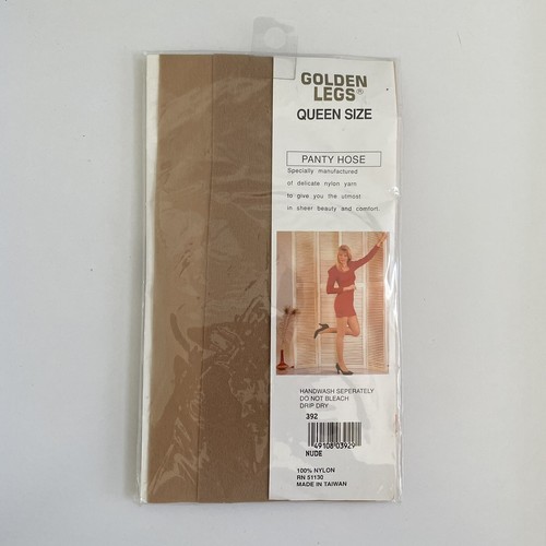 Vintage Golden Legs Sheer Nude Queen Size Reinforced … Gem