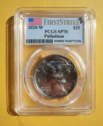2020-W $25 Palladium Eagle Uncirculated PCGS First Strike SP70 FS | eBay