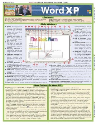 Word XP Quick Reference Software Guide : Microsoft Quick Study : LN | eBay