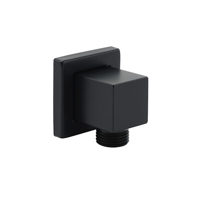 Bath Shower Flexible Elbow Connector Water Inlet Brass Black Square G1 ...
