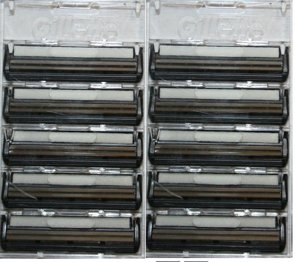 10 Gillette Atra Plus Razor Blades Refills Cartridges (unboxed) Fits ...