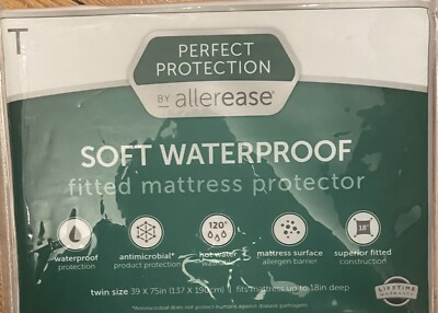 Twin Size Fitted Waterproof Mattress Protector - AllerEase Perfect Protection | eBay