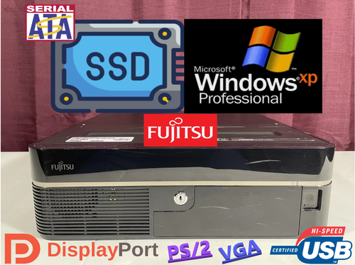 RESTORED w/ SSD Fujitsu Windows XP Vintage Retro Classic Gaming PC ...