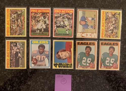 1972 Topps Football STAR CARD LOT (STAUBACH/BRADSHAW/RIGGINS)........10 ...