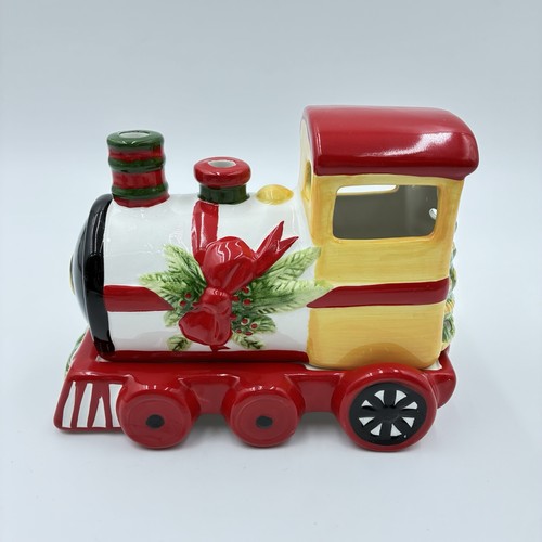 Vintage Pfaltzgraff Christmas Heritage Steam Train Engine Tea Light ...