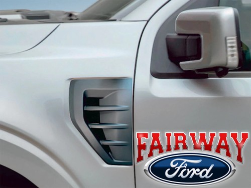 21 thru 23 Ford F-150 OEM Ford Satin Black Air Design Fender Vents ...