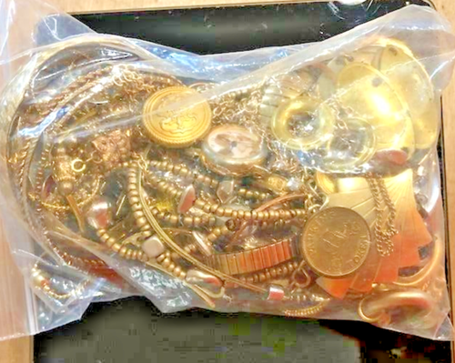 1 pound Gold Tone Metal Jewelry SCRAP BULK lot - #17655 | eBay