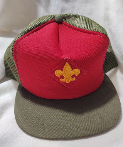 Vtg Boy Scouts BSA Baseball Cap Embroidered Logo Green Trucker Hat Mesh ...