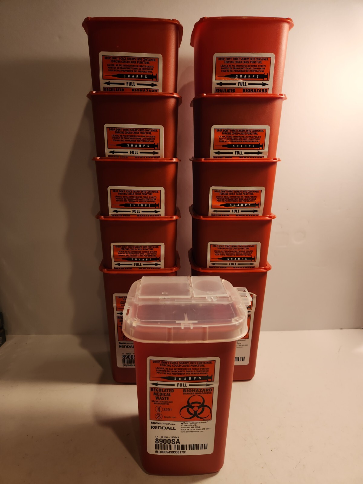 20 PER PACK Sharps Container 1 Quart | Biohazard Syringe Disposal with ...