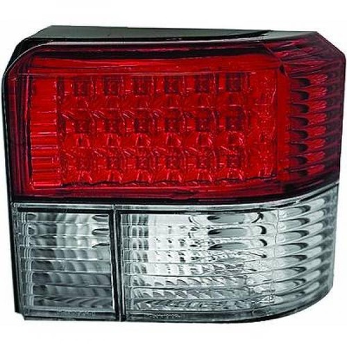 Back Rear Tail Lights Pair Set LED Clear Red White For VW T4 Caravelle ...