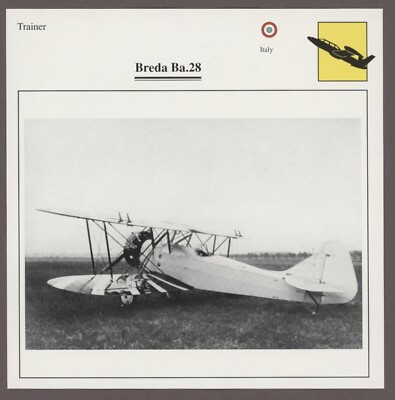 Breda Ba.28 Edito Service Warplane Air Military Card Italy | eBay