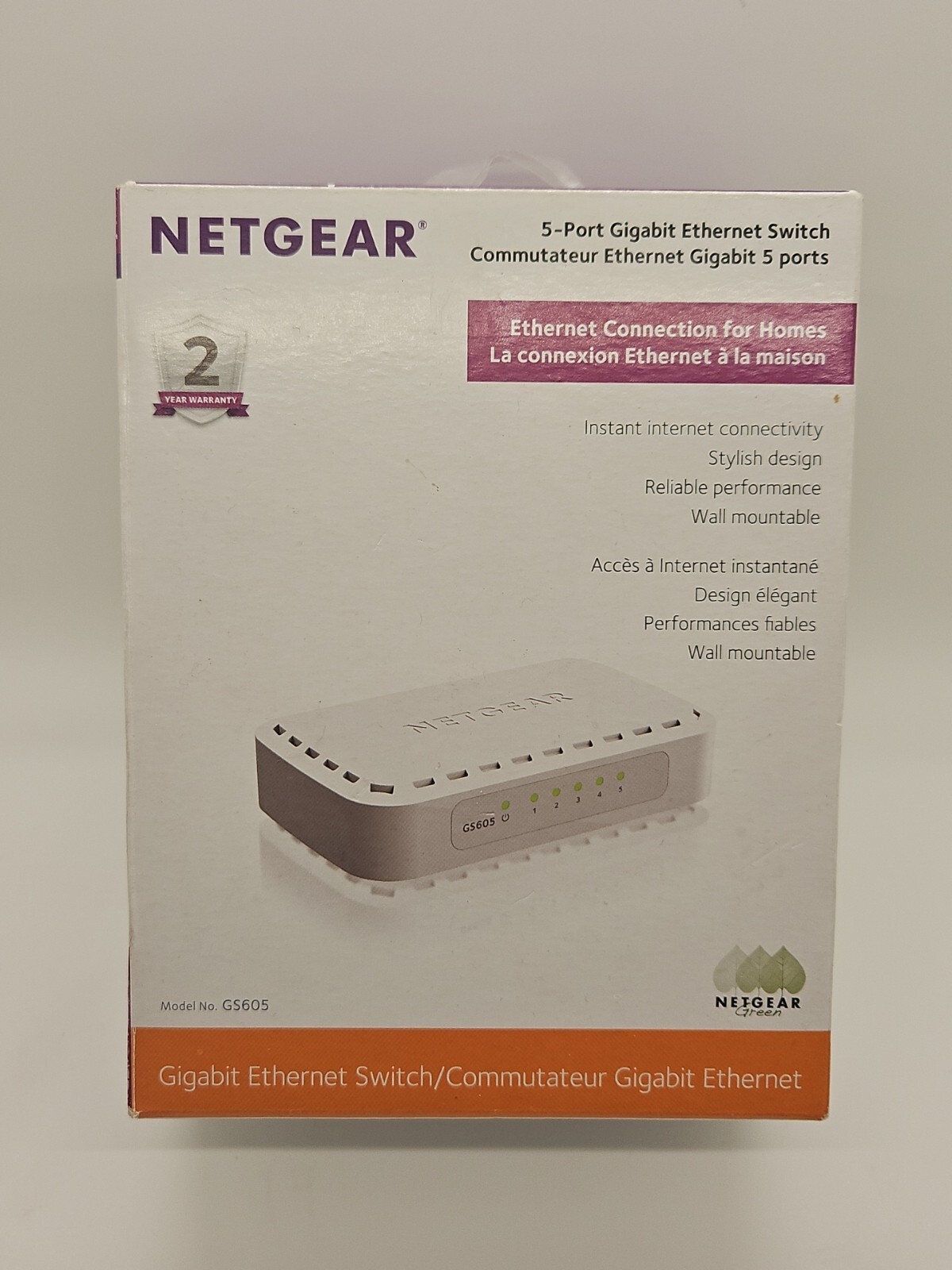 NETGEAR GS605NA 5 Port Gigabit Ethernet Unmanaged Switch for sale ...