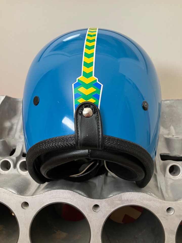 Vespa Lambretta Helmet Original 1970's Italian Made Turquoise 57 ...