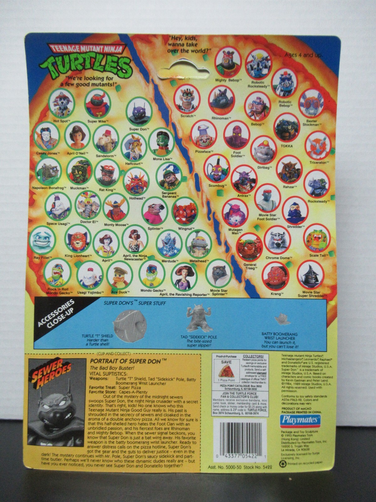 Teenage Mutant Ninja Turtles TMNT Super Don Yellow Weapons Playmates ...