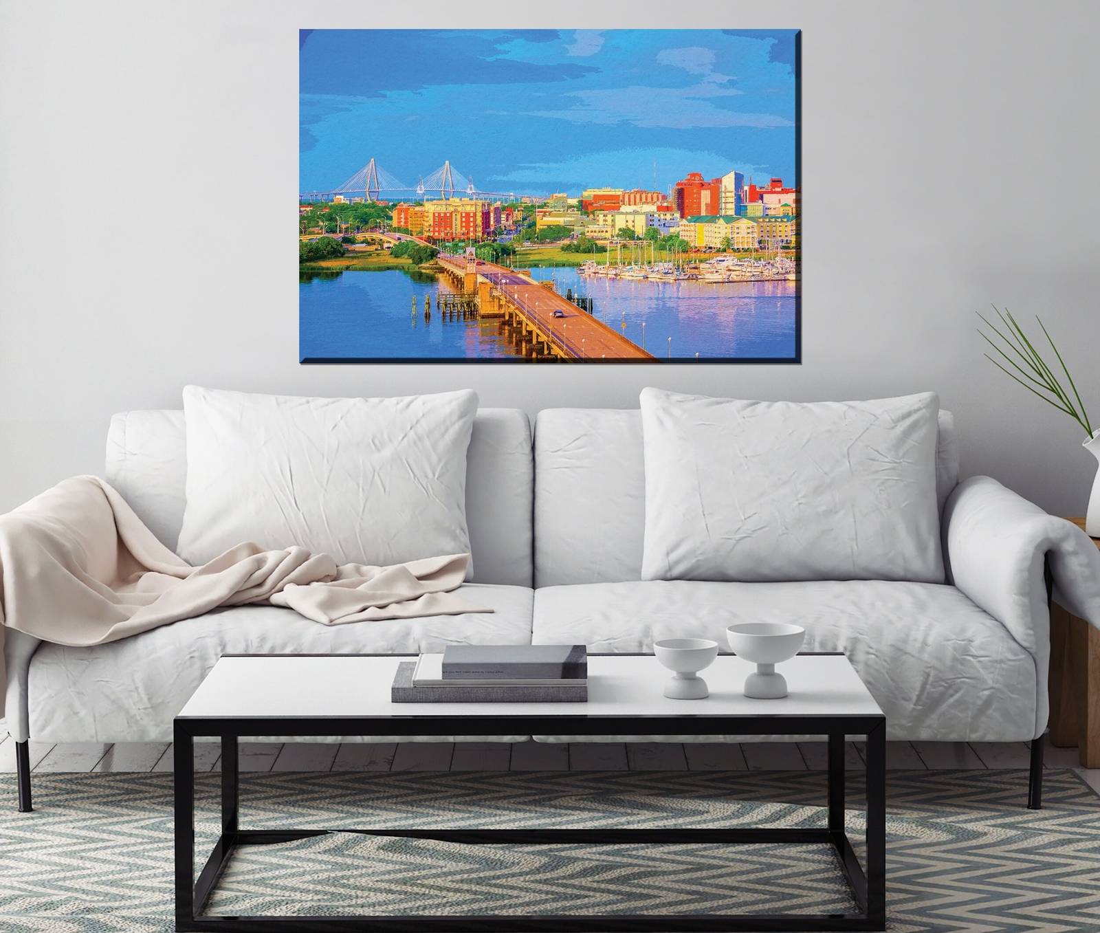 Charleston SC watercolor on canvas, Charleston watercolor canvas ,wall ...