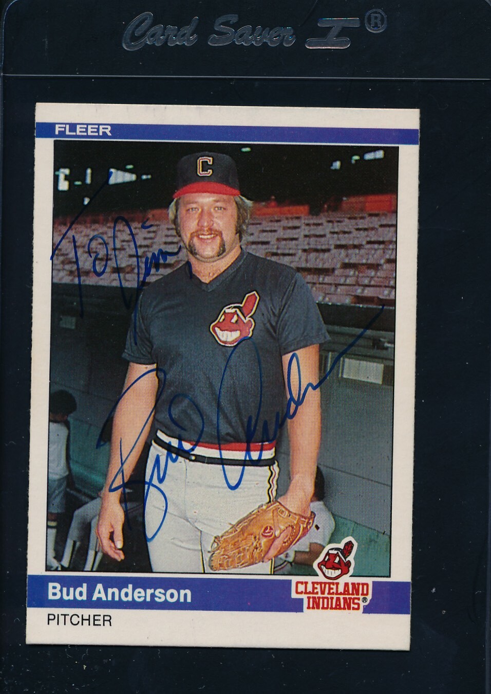 1984 Fleer #533 Bud Anderson Indians Signed Auto *28527 | eBay