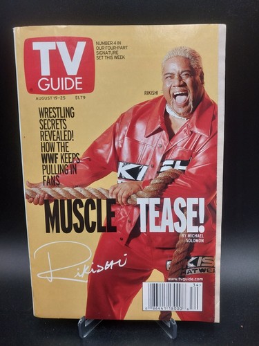 TV Guide August 19 2000 WWF Wrestling RIKISHI Muscle Tease! | eBay