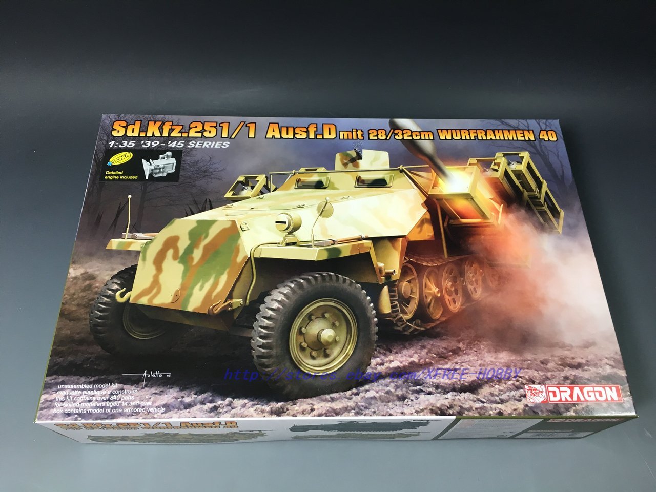 DRAGON 6861 1/35 Sd.Kfz.251/1 Ausf.D mit 28/32cm Wurfrahmen 40 (Bonus ...