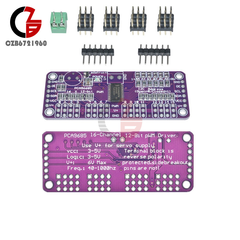 12-bit PCA9685 16 Channel PWM Servo motor Driver I2C Module For Arduino ... 12-bit PCA9685 16 Channel PWM Servo motor Driver I2C Module For Arduino ...