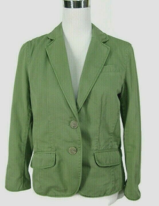 J Crew Chino Jacket M Green Cotton Weathered Broken-In Twill Blazer ...