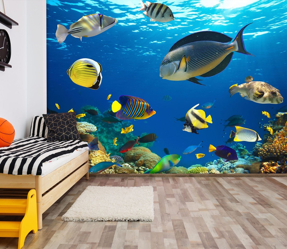 Wallpaper Fish Painted Koi Fish Wallpaper | Cara Saven Wall Design