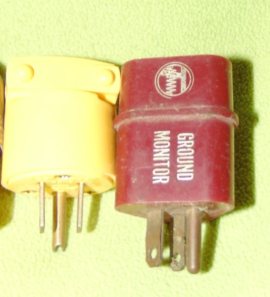 Mixed Lot of 3 Male Electrical Plugs & Vintage Ground Monitor | eBay