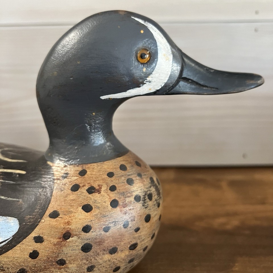 Wooden Blue Winged Teal Duck Decoy By Charlie Moore | eBay