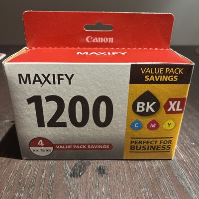 Genuine Canon Maxify 1200XL Black + Cyan Magenta Yellow Ink Cartridges | SEALED | eBay