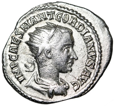 HIGH QUALITY Large Silver Roman Coin w COA Gordian III CERTIFIED ...