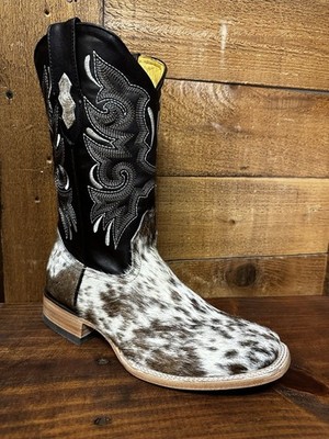 Men’s Genuine Leather Western Cowboy Boots Cow Hair 08251. EACH SIZE ...