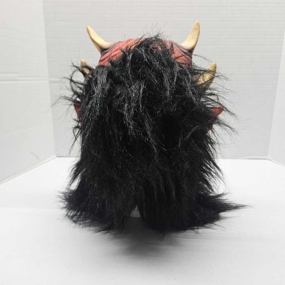 Halloween RED DEVIL MASK - Latex Demon Monster - Vintage? - NICE! | eBay