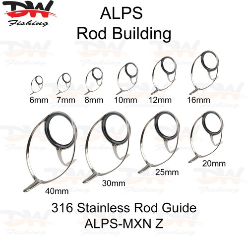 ALPS Rod Guide MXN Premium 316 Stainless S Polished Frame-Zirconium ...