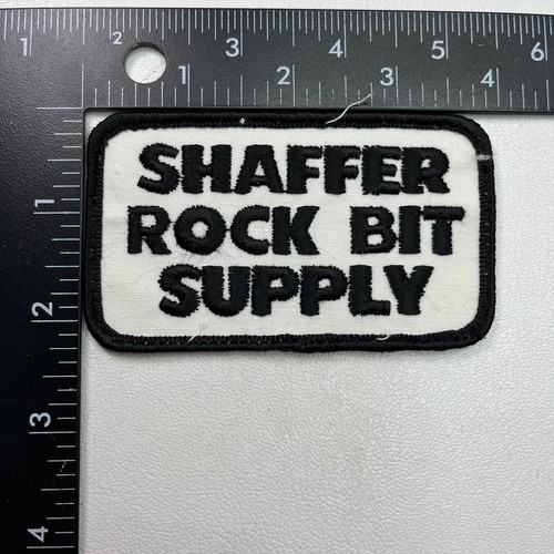 Vtg Version A (Black Letter) SHAFFER ROCK BIT SUPPLY Advertising Patch ...