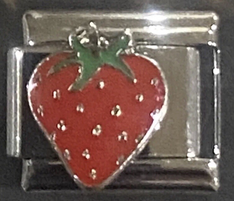 Strawberry Wholesale Italian CHARM Enamel Link 9MM K2023J100- Fruit | eBay