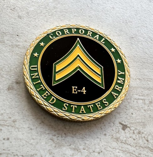 UNITED STATES ARMY - Rank CORPORAL E-4 Challenge Coin | eBay