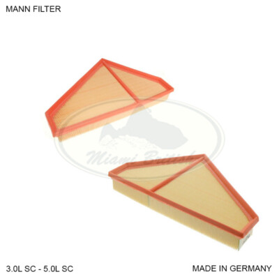 JAGUAR AIR FILTER RH LH F-TYPE 3.0L SC 5.0L SC T2R1882 T2R1881 MANN ...